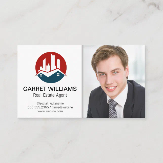 Real Estate Logo | Business Man Business Card | Zazzle