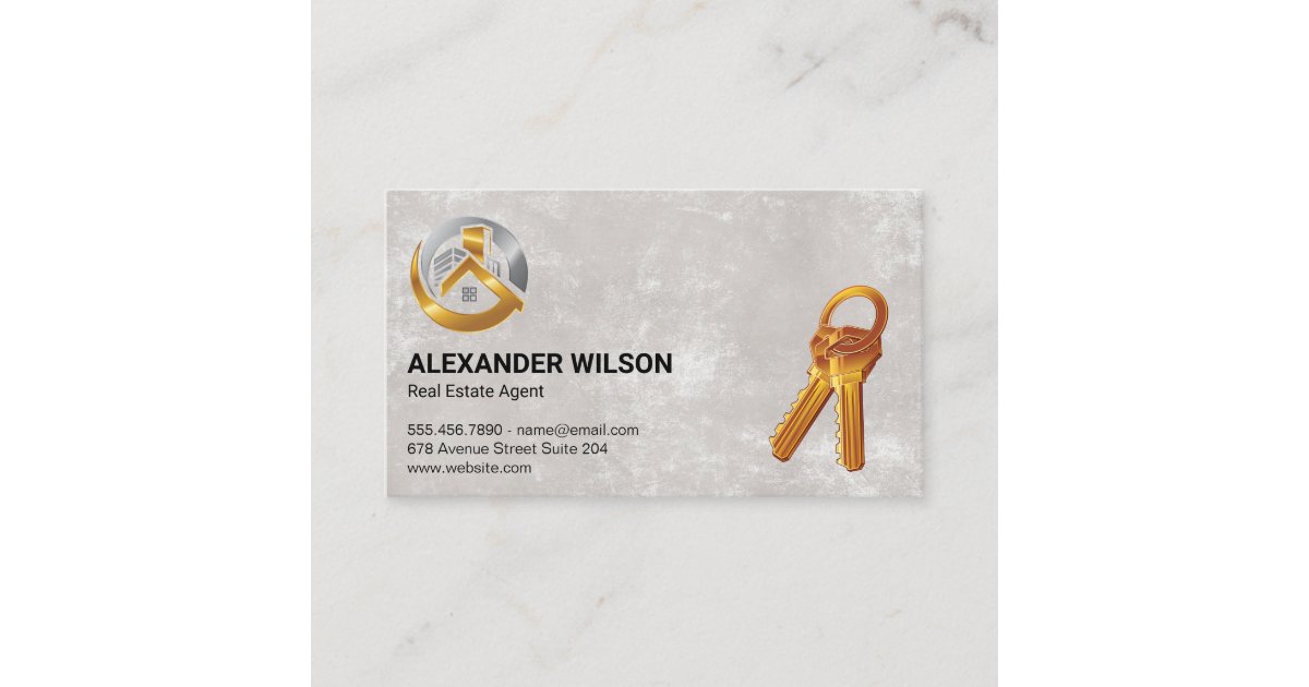 Real Estate Logo | Keys Business Card | Zazzle