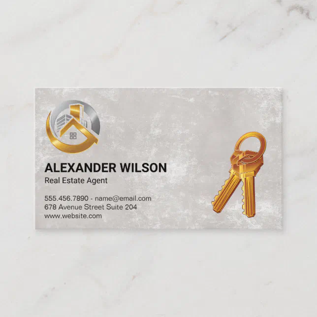 Real Estate Logo | Keys Business Card | Zazzle