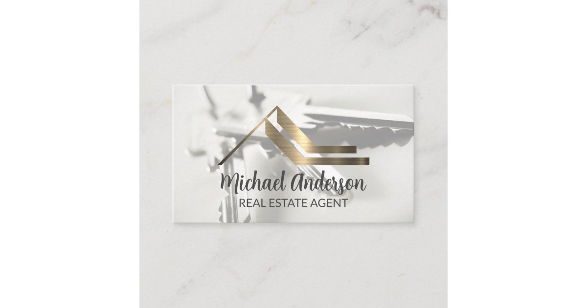 Real Estate Logo | Keys Business Card | Zazzle