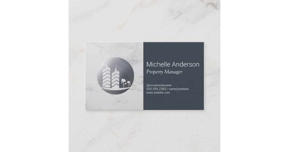 Real Estate Logo | Property Manager Business Card | Zazzle