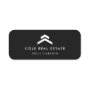 Real Estate | Modern Black Listing Agent Realtor Name Tag | Zazzle