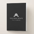 Real Estate | Modern Black Listing Agent Realtor Pocket Folder | Zazzle