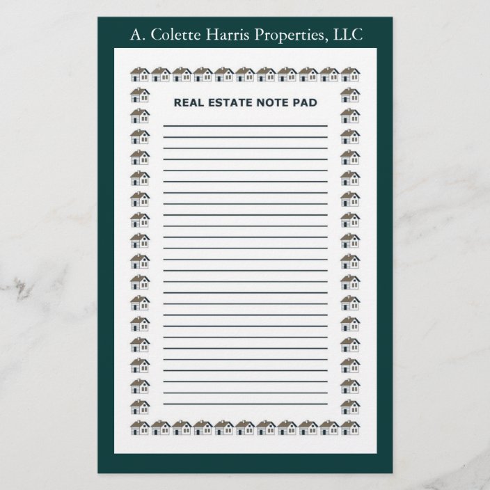 Real Estate Note Pad- Design 4 | Zazzle.com