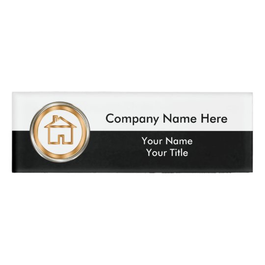 Real Estate Office Staff Name Tag | Zazzle.com