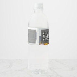 Real Estate Open House QR Code Water Bottle Label | Zazzle