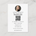 Real Estate Photo Realtor QR Code Front Door Business Card | Zazzle