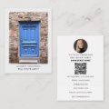 Real Estate Photo Realtor QR Code Front Door Business Card | Zazzle