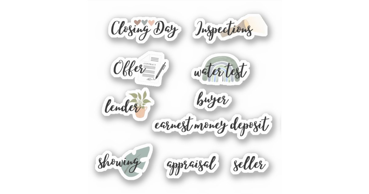 Real Estate Planner Stickers | Zazzle