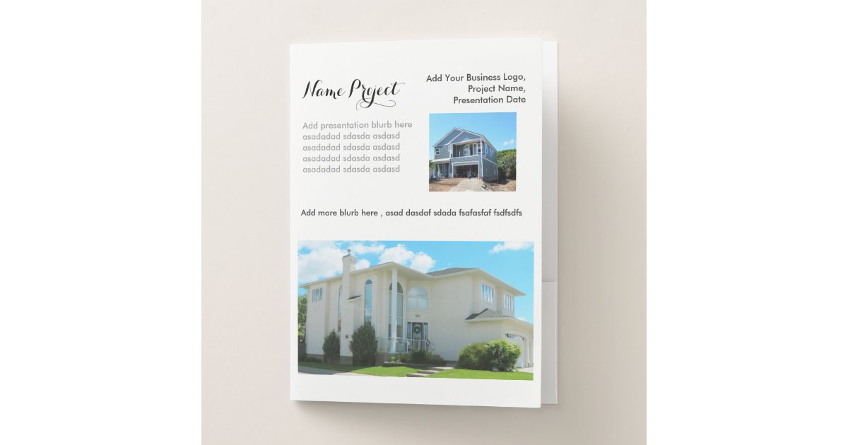 Real Estate Presentation Folder Template Realtor | Zazzle