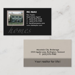 Real Estate Pretty House Business Card | Zazzle