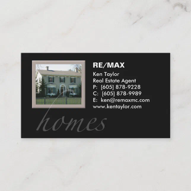 Real Estate Pretty House Business Card | Zazzle