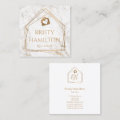 real estate professional house realtor gold square business card | Zazzle
