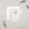 real estate professional house realtor gold square business card | Zazzle