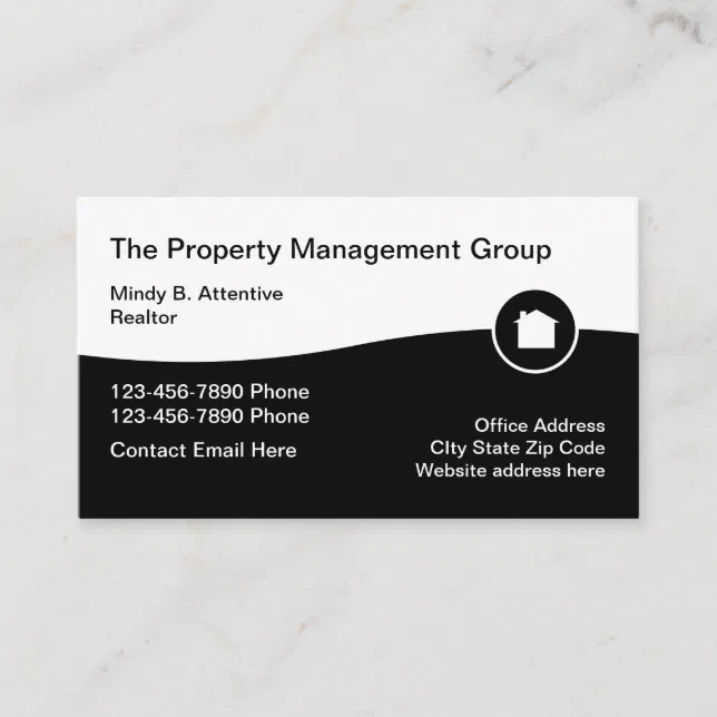 Real Estate Professional Property Management Business Card | Zazzle