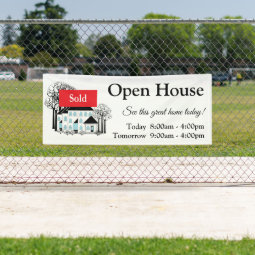 Real Estate Promo Open House Today Sign Banner | Zazzle