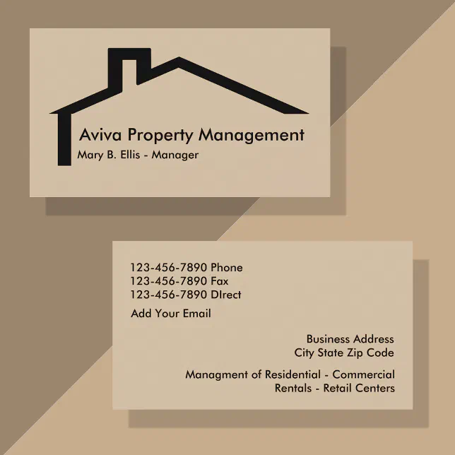 Real Estate Property Management Business Card | Zazzle