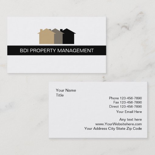 Real Estate Property Management Business Card | Zazzle
