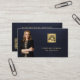 Real estate QR code house logo photo navy gold Business Card | Zazzle