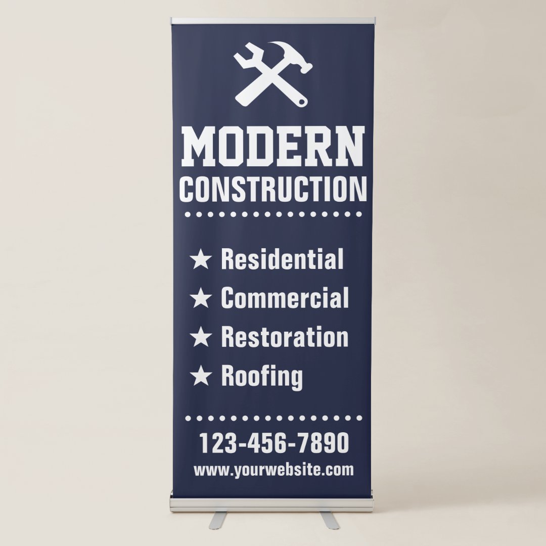 Real Estate | Realtor | Construction Company Retractable Banner | Zazzle