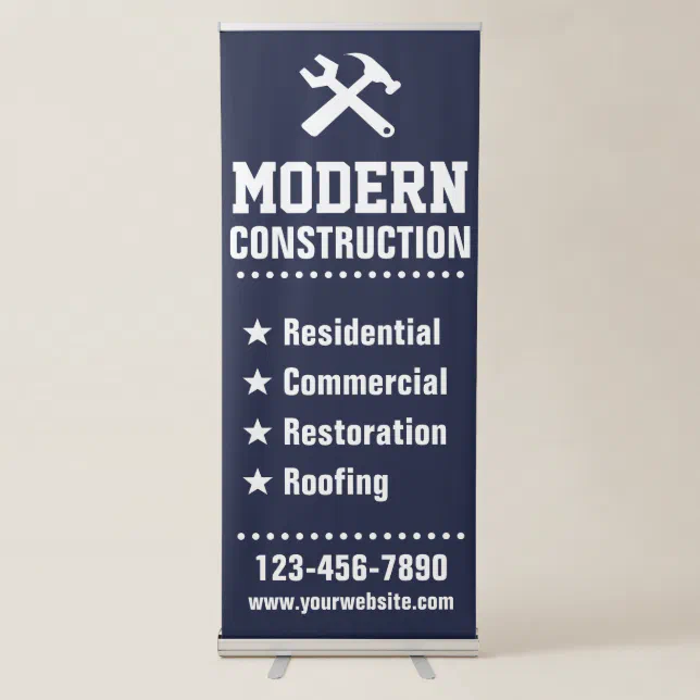 Real Estate | Realtor | Construction Company Retractable Banner | Zazzle