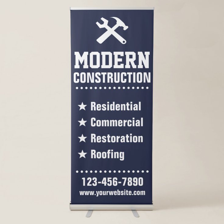 Real Estate | Realtor | Construction Company Retractable Banner | Zazzle