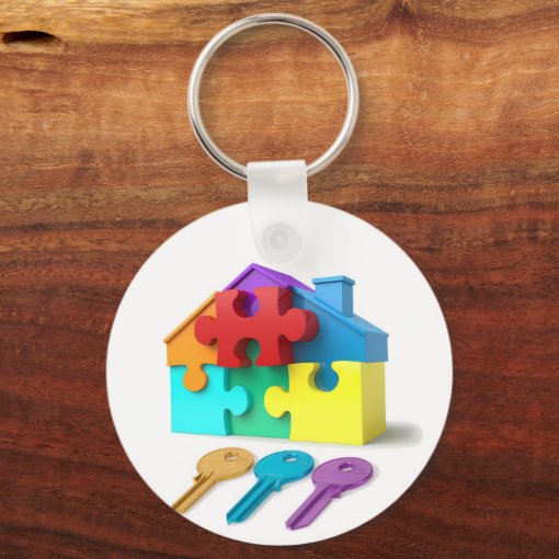 Real Estate, Realtor, estate agent, New Home Keychain | Zazzle
