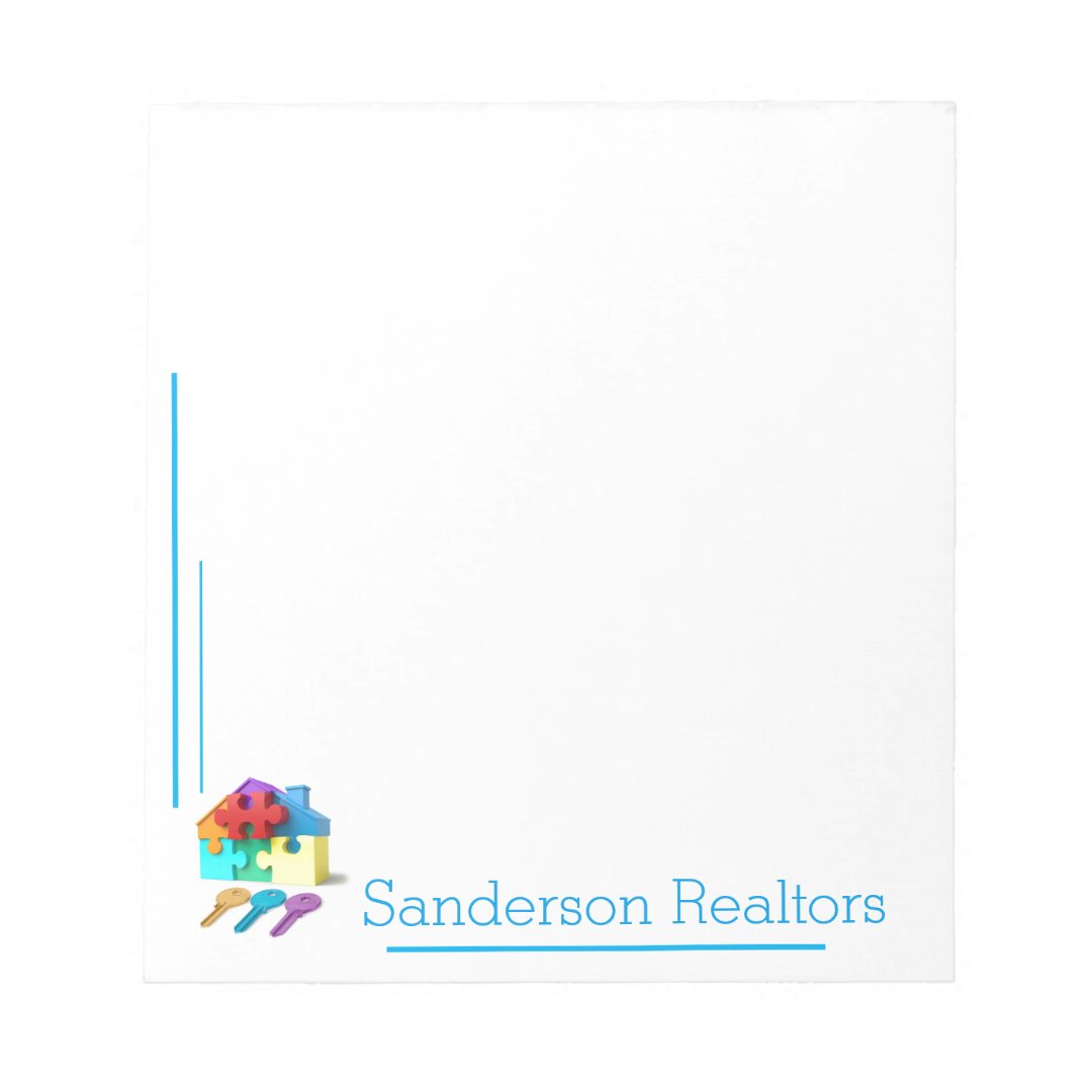 Real Estate, Realtor, estate agent, New Home Notepad | Zazzle