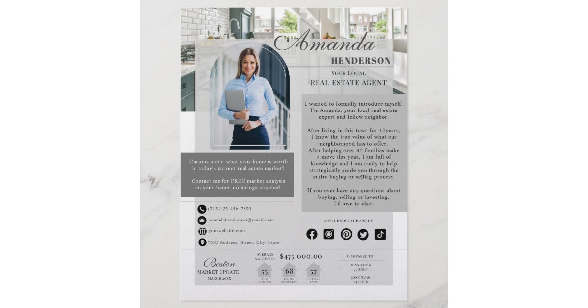 Real Estate Realtor Introduction Flyer | Zazzle