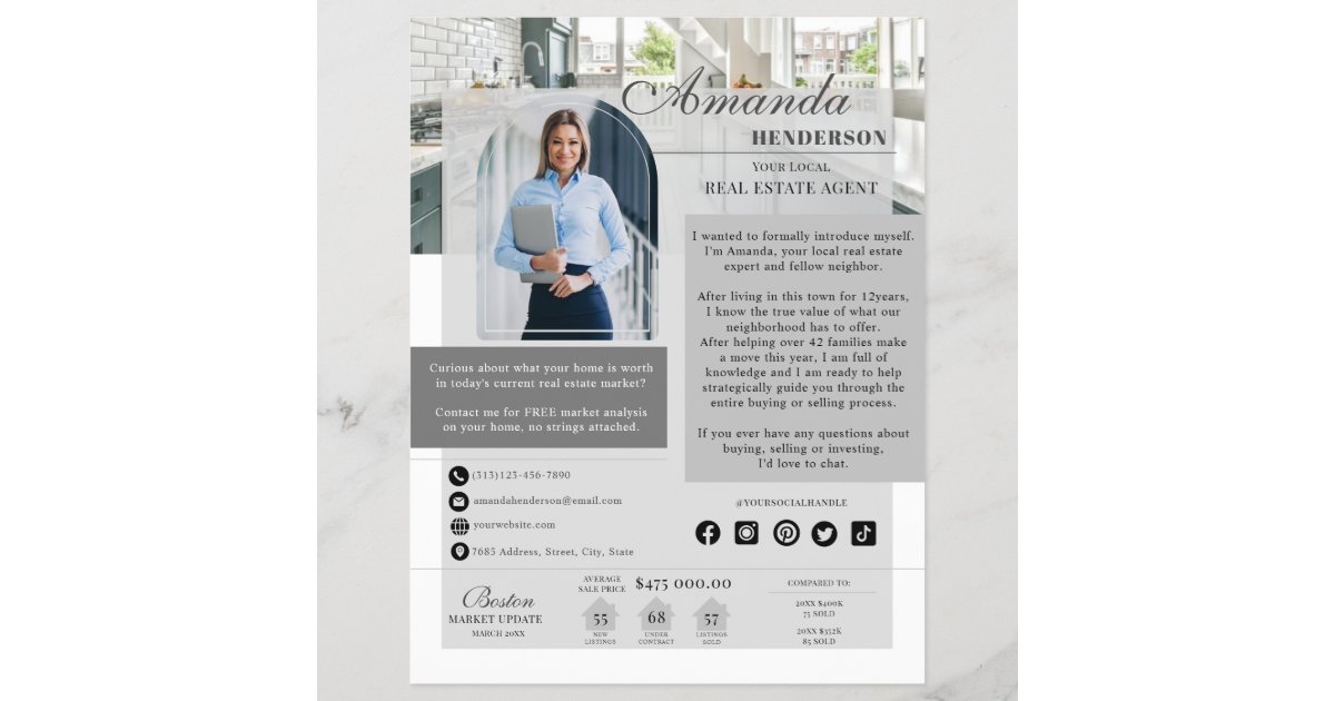 Real Estate Realtor Introduction Flyer | Zazzle