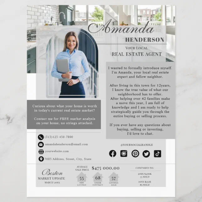 Real Estate Realtor Introduction Flyer | Zazzle