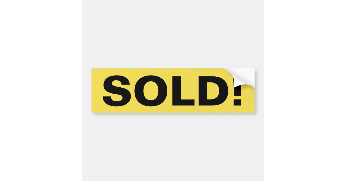 Real Estate Sign SOLD! sticker | Zazzle