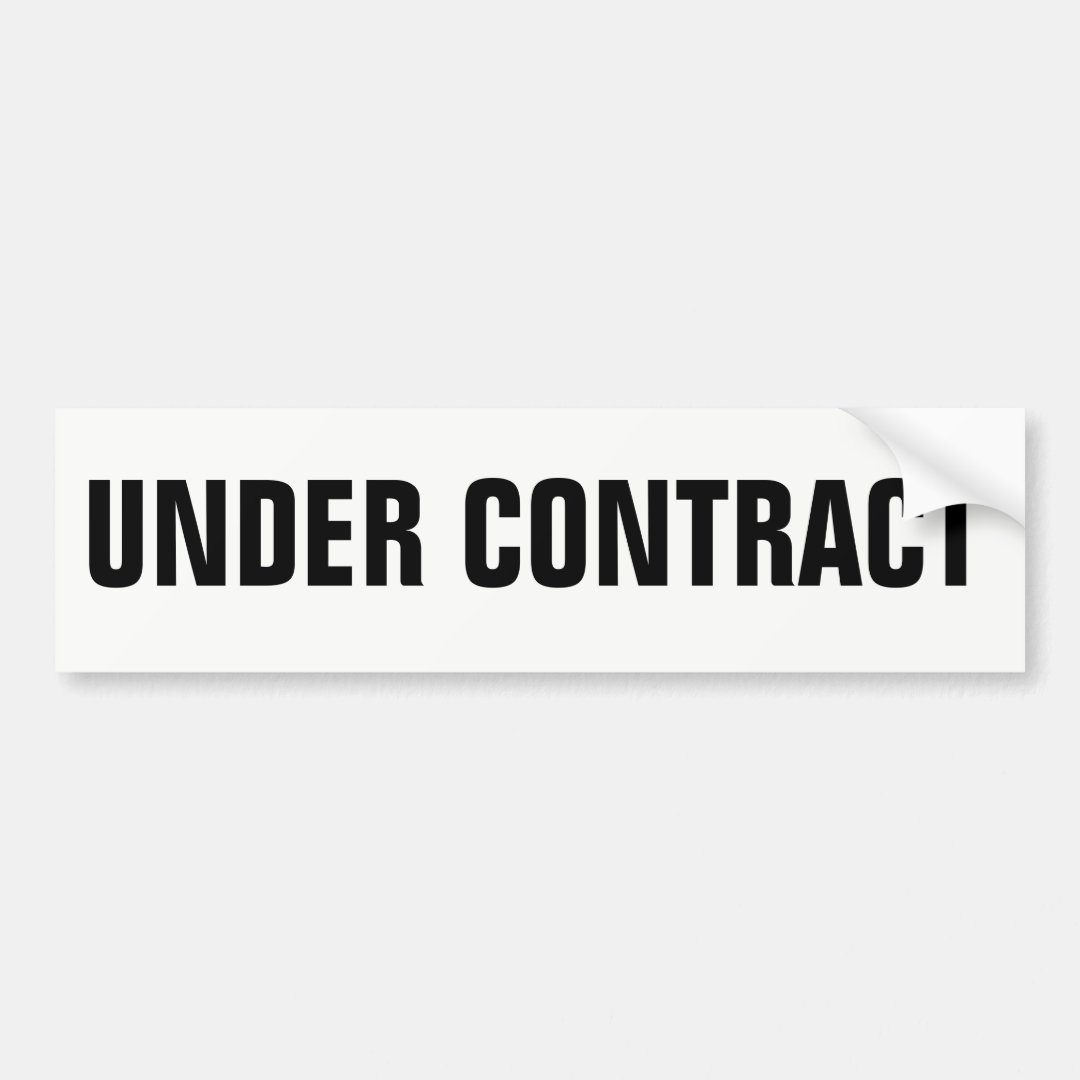 Real Estate Sign UNDER CONTRACT sticker | Zazzle