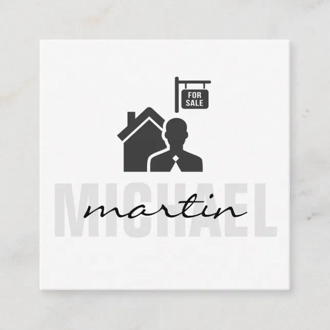 Real Estate Square Business Card | Zazzle