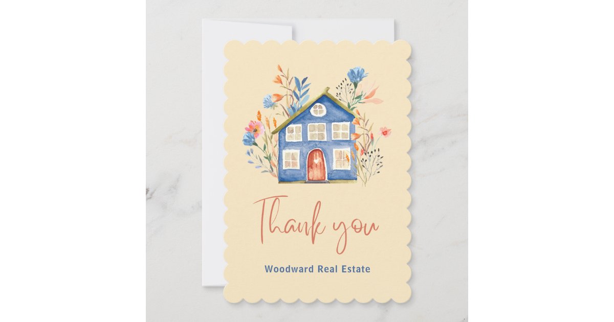 Real Estate Thank You Client Appreciation Stylish Card | Zazzle