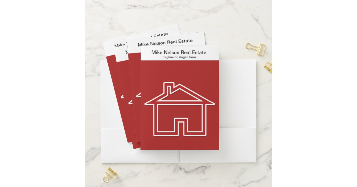 Real Estate Theme Pocket Folder | Zazzle