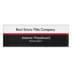 Real Estate Agent Custom Logo Modern Gold & Grey Name Tag | Zazzle.com