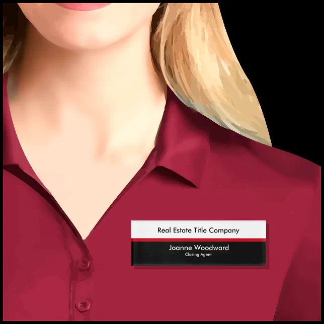 Real Estate Title Company Name Tag | Zazzle