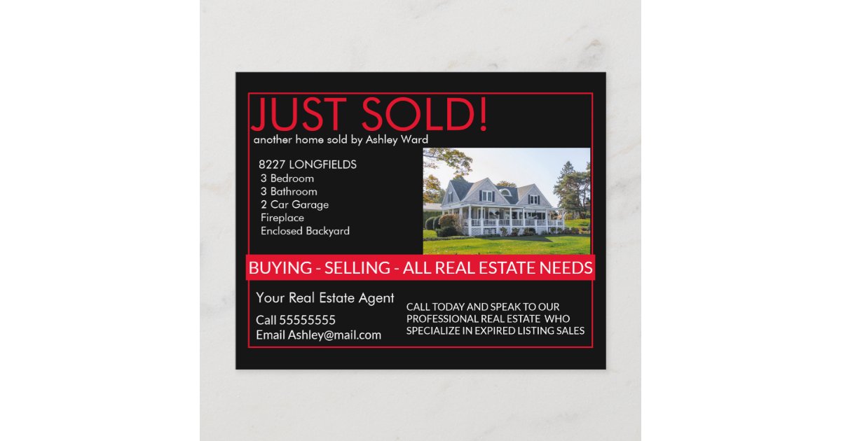 Real estate Trouble selling your home? just sold P Flyer | Zazzle
