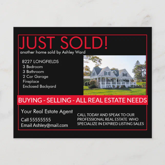 Real estate Trouble selling your home? just sold P Flyer | Zazzle