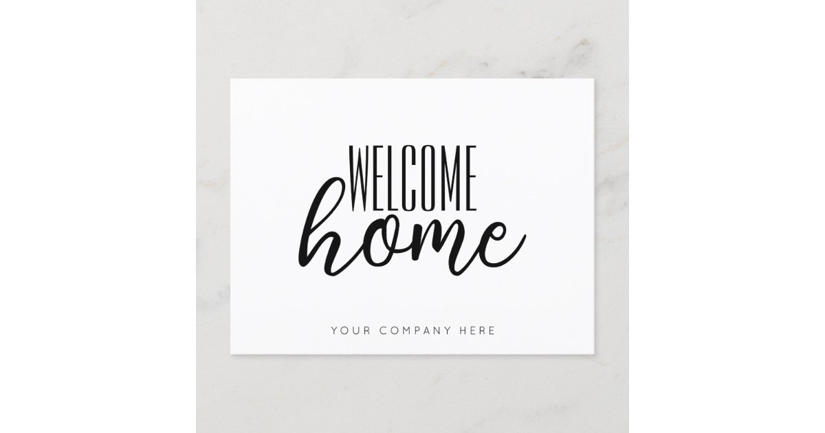 Real Estate Welcome Home Postcard | Zazzle