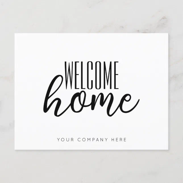 Real Estate Welcome Home Postcard | Zazzle