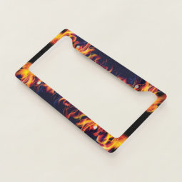 Real Fire Flames. License Plate Frame | Zazzle