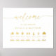 Real Foil Wedding Timeline Order of Events Sign | Zazzle