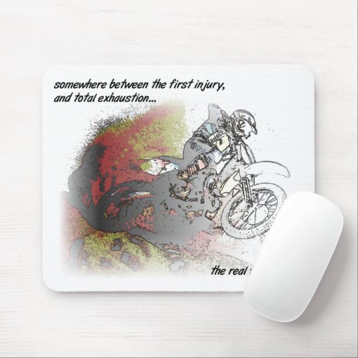 Real Fun Dirt Bike Motocross Mousepad Mouse Pad | Zazzle