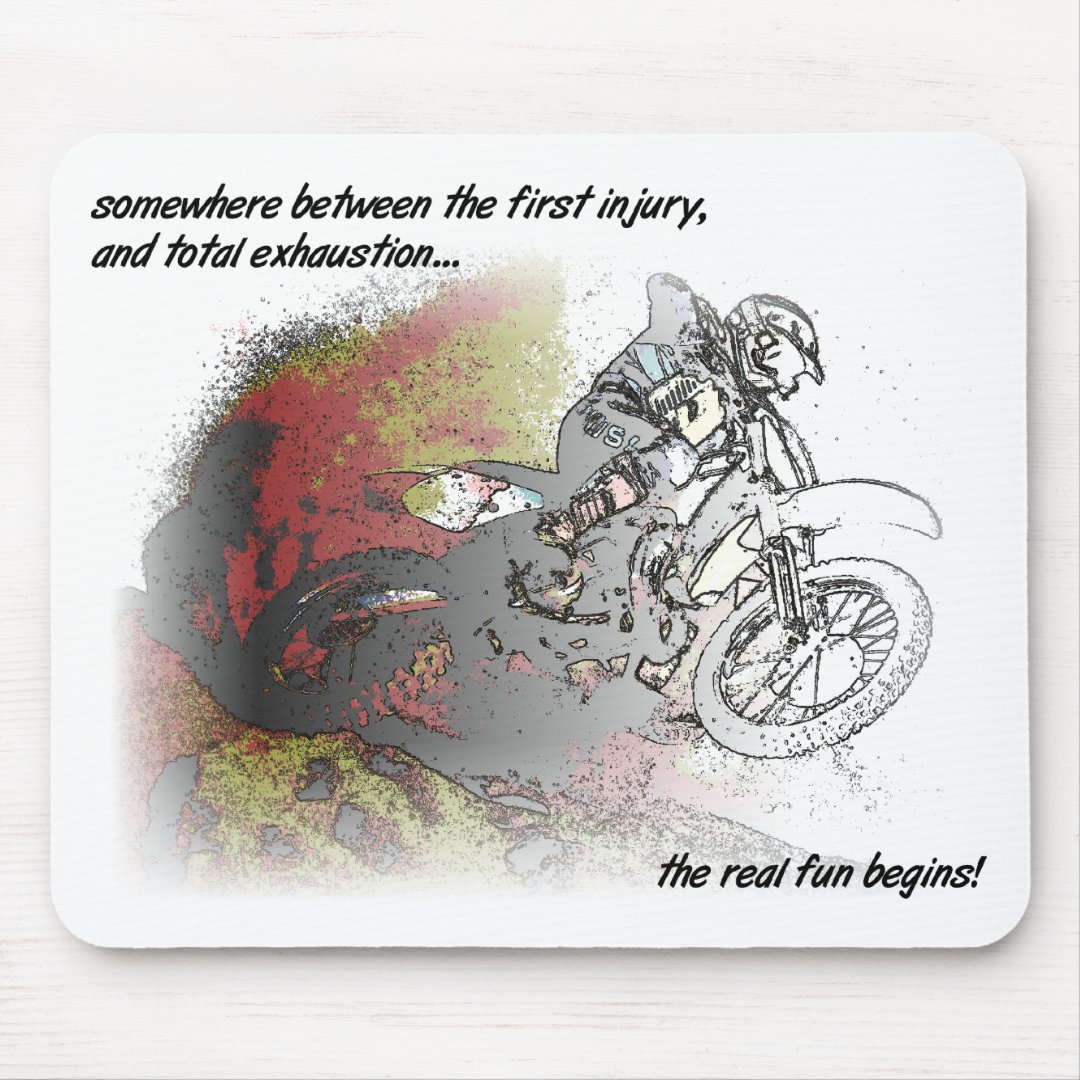 Real Fun Dirt Bike Motocross Mousepad Mouse Pad | Zazzle