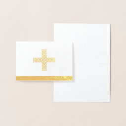 Real Gold Foil Cross Note Cards | Zazzle