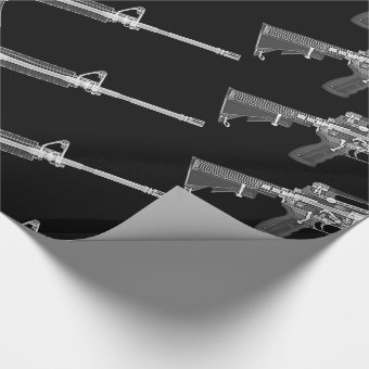 Real HD X-ray image from real AR-15! Wrapping Paper | Zazzle