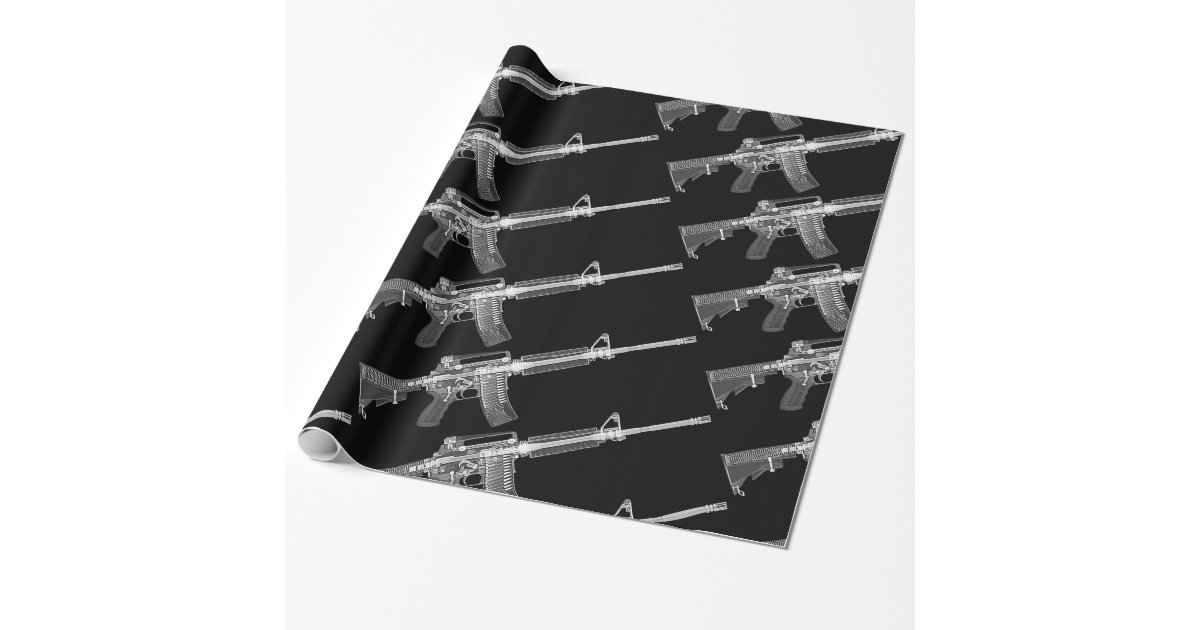 Real HD X-ray image from real AR-15! Wrapping Paper | Zazzle