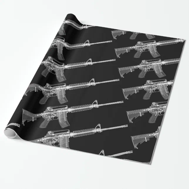 Real HD X-ray image from real AR-15! Wrapping Paper | Zazzle